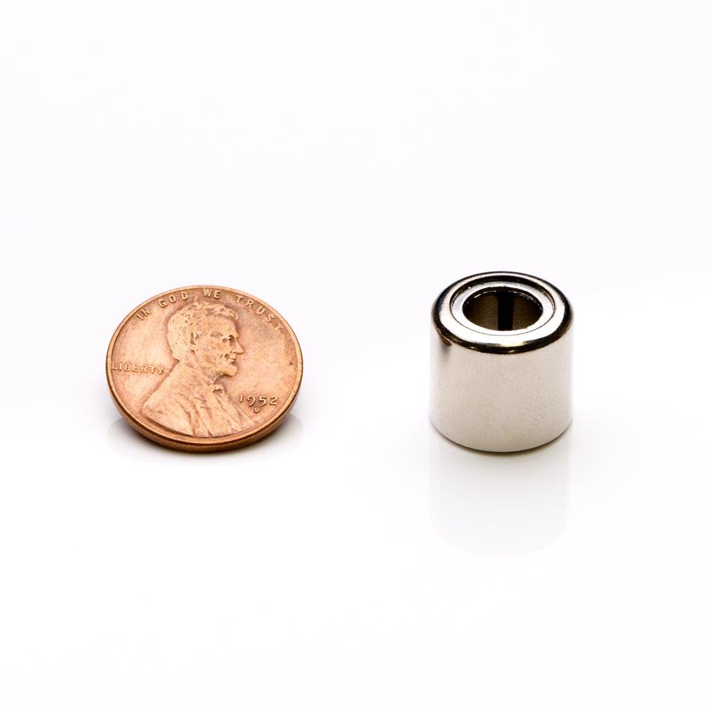 Neodymium Round Magnet Assembly 0.551" Diameter x 0.511" H - Grade N40 ...