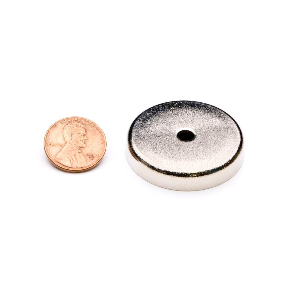 Ceramic Round Magnet Assembly 1.4" Diameter x 0.281" H - Grade C8, Nic ...