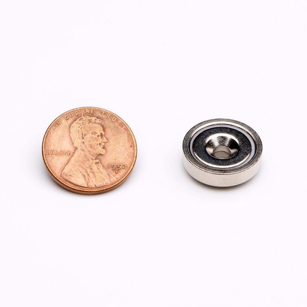 Neodymium Round Magnet Assembly 0.62" Diameter x 0.197" H - Grade N38 ...